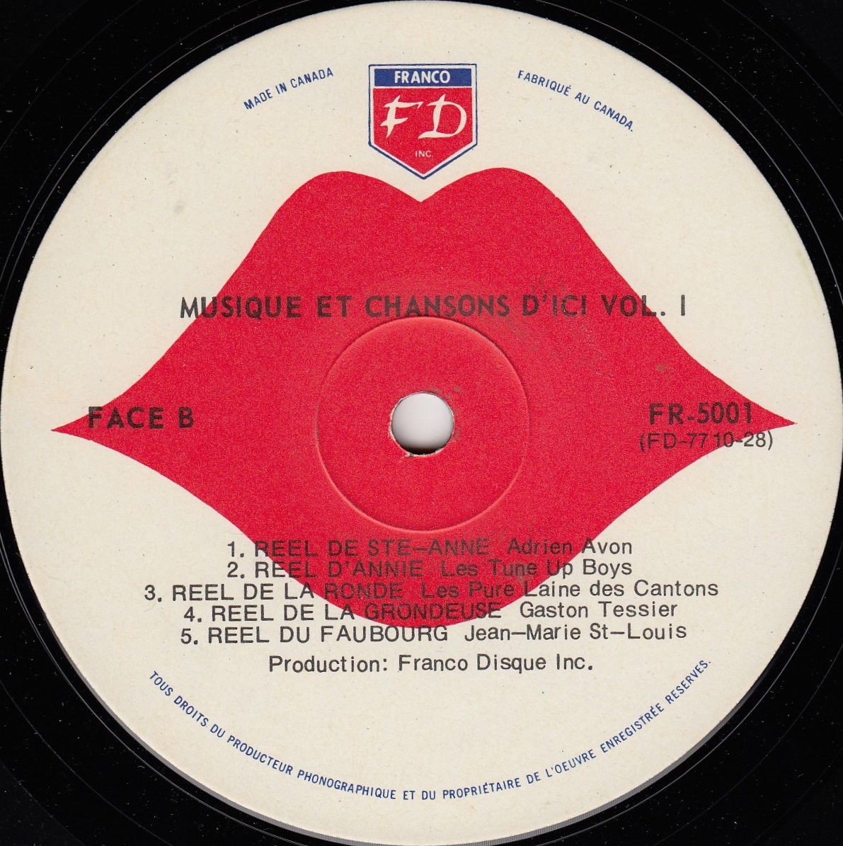Musique et chansons d'ici volume I (1978) | Artistes variés