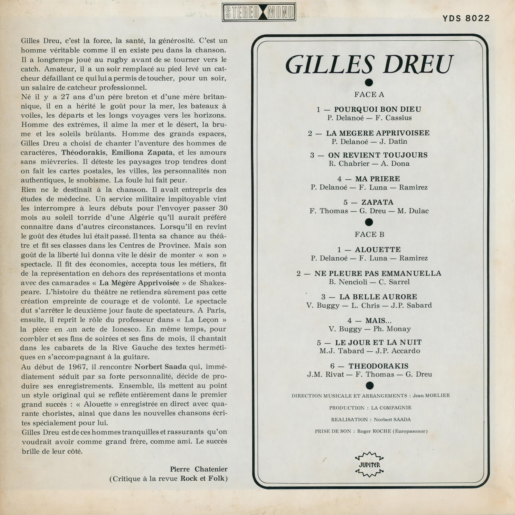 Pourquoi Bon Dieu (1969) | Gilles Dreu