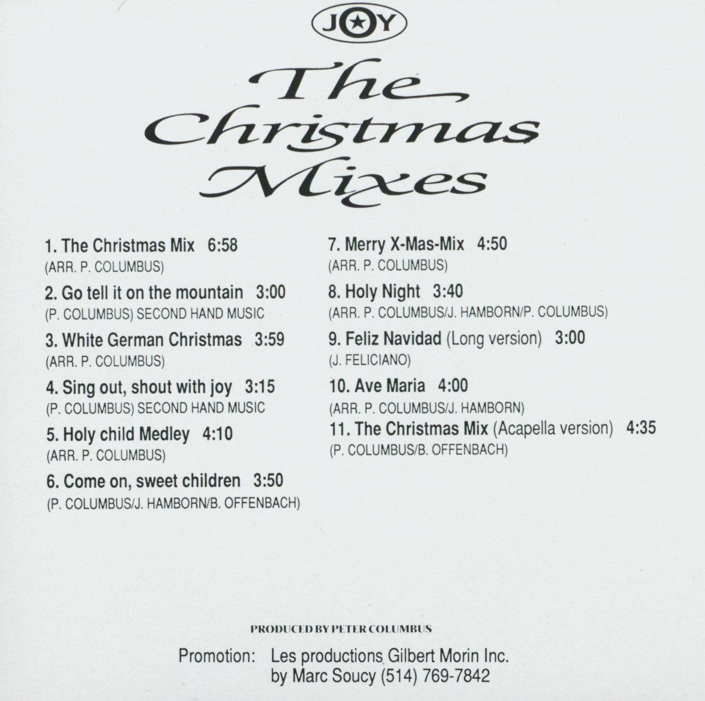 The Christmas Mixes (1992) | JOY
