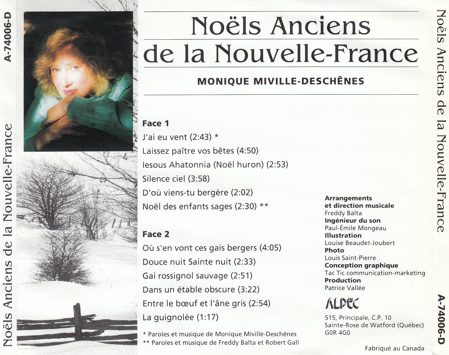 Noëls anciens de la Nouvelle-France | Monique Miville-Deschênes