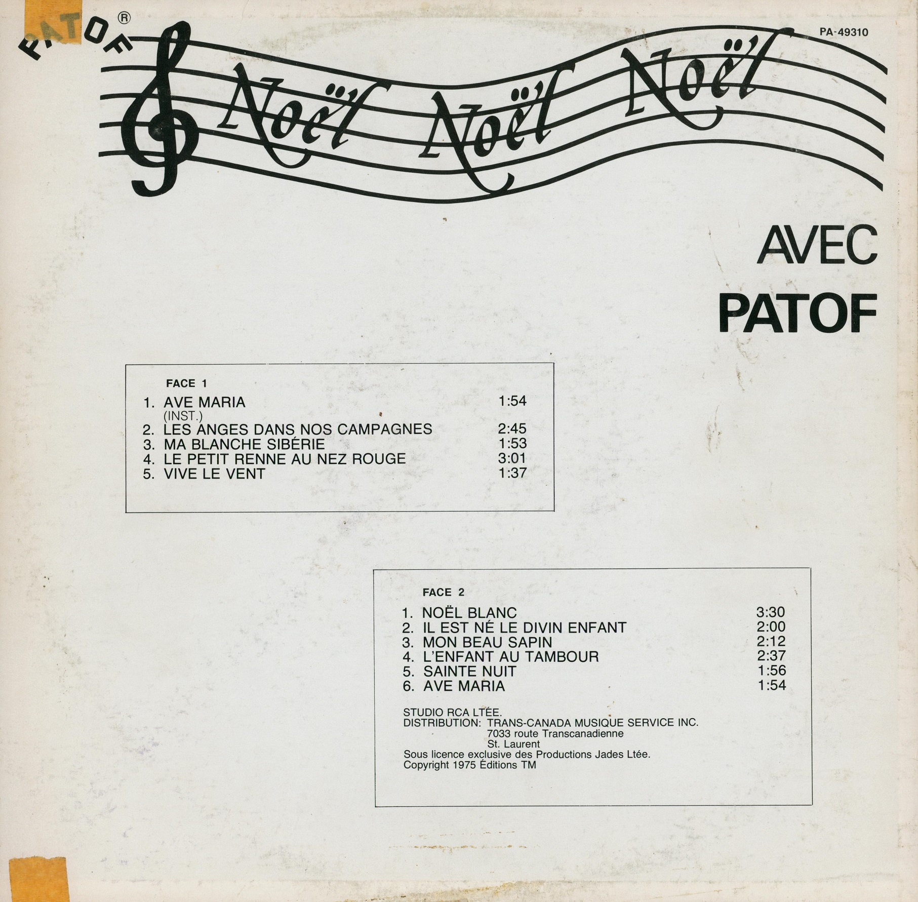 Noël avec Patof (1975) | Patof